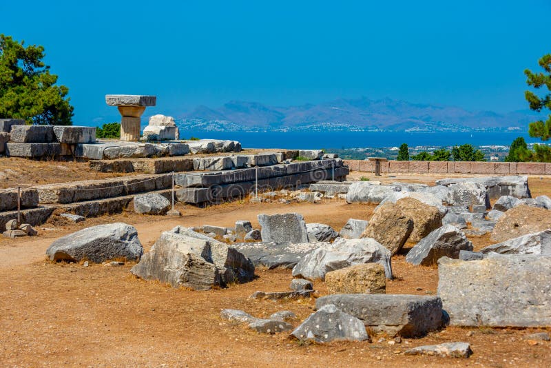 Asklepieion Ancient Ruins in Greek Island Kos Stock Image - Image of ...