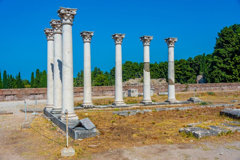 Asklepieion Ancient Ruins in Greek Island Kos Stock Image - Image of ...