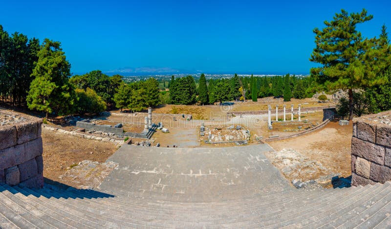 Asklepieion Ancient Ruins in Greek Island Kos Stock Image - Image of ...