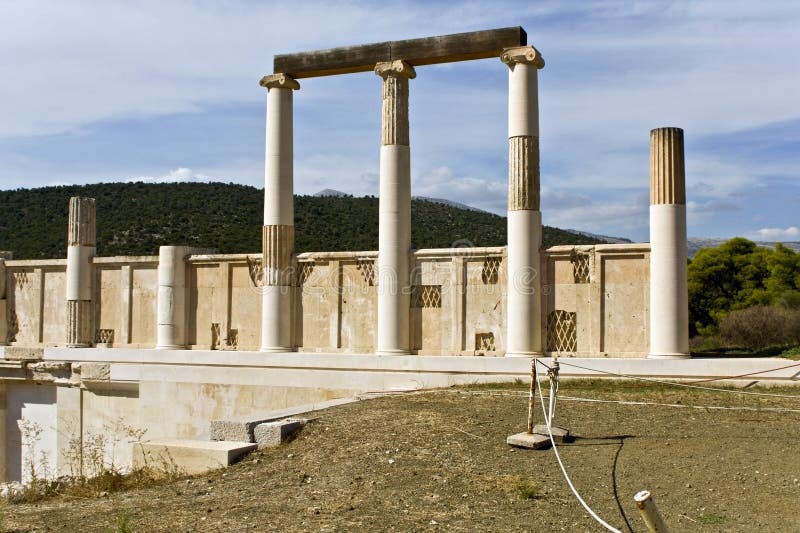 Asklipios Temple at Epidaurus Stock Photo - Image of archeology ...