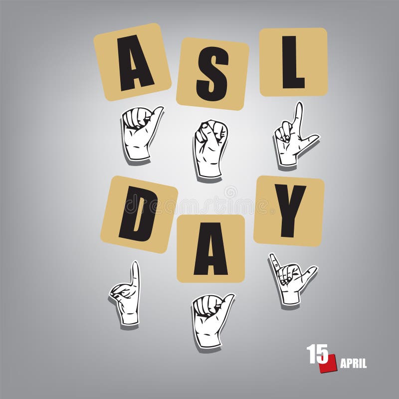ASL Day stock vector. Illustration of deaf, cartoon - 216202586