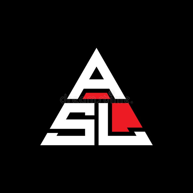 ASL Triangle Letter Logo Design with Triangle Shape. ASL Triangle Logo ...