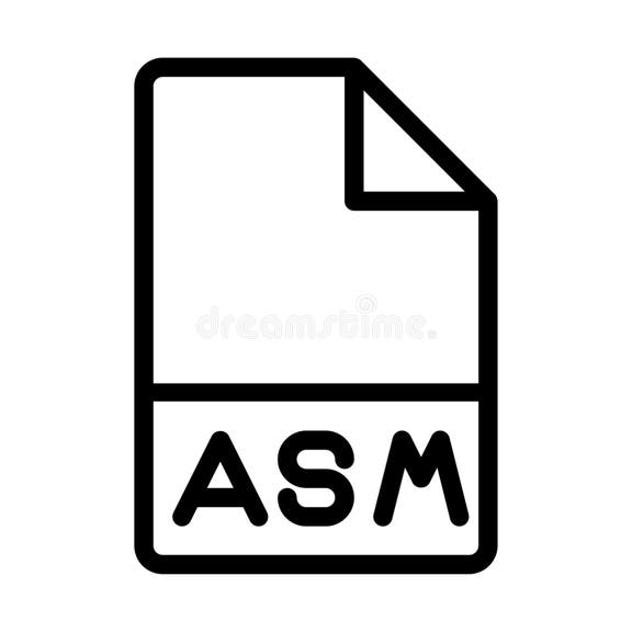 Asm File Type Icons. Files and Document Format Design Icon Symbol Stock ...