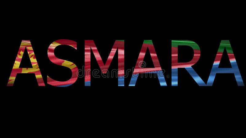 Asmara Name on Transparent Background. Waving Flag Stock Footage ...