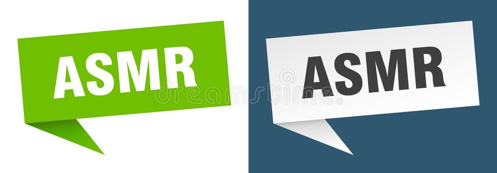 Asmr Banner. Asmr Speech Bubble Label Set Stock Vector - Illustration ...
