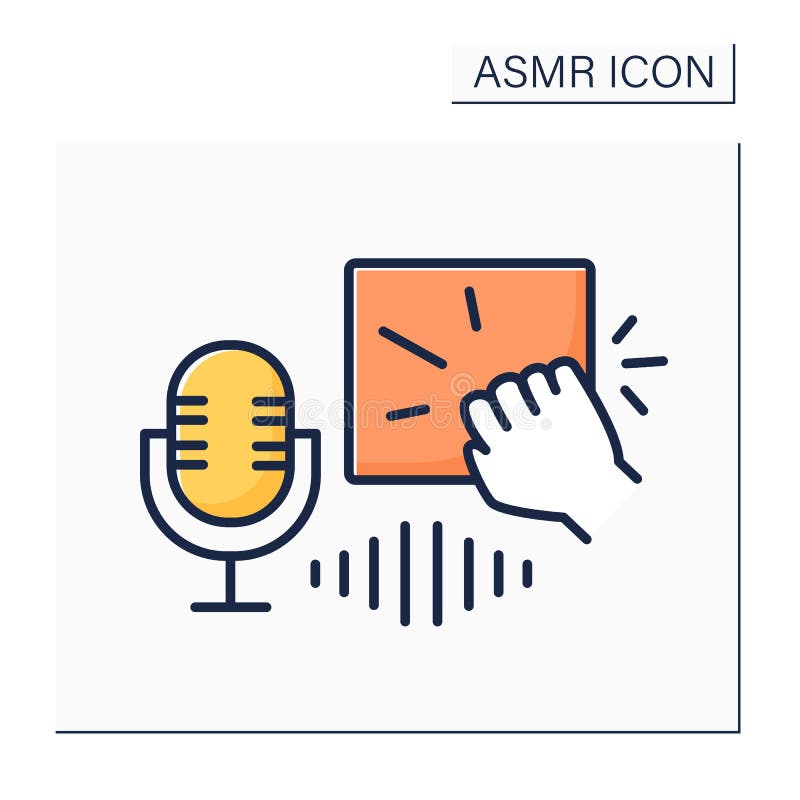 ASMR color icon stock vector. Illustration of audiosensory - 227388106
