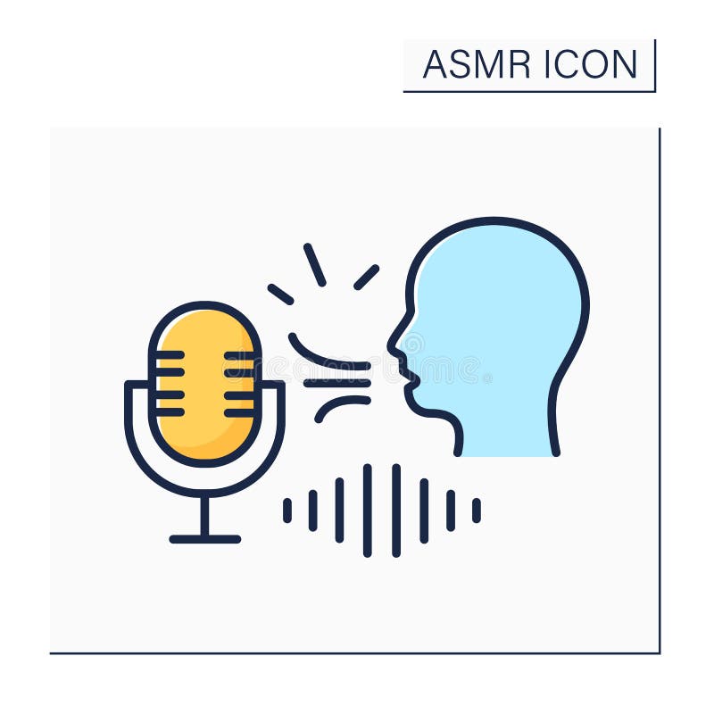 ASMR color icon stock vector. Illustration of logo, isolated - 243297217