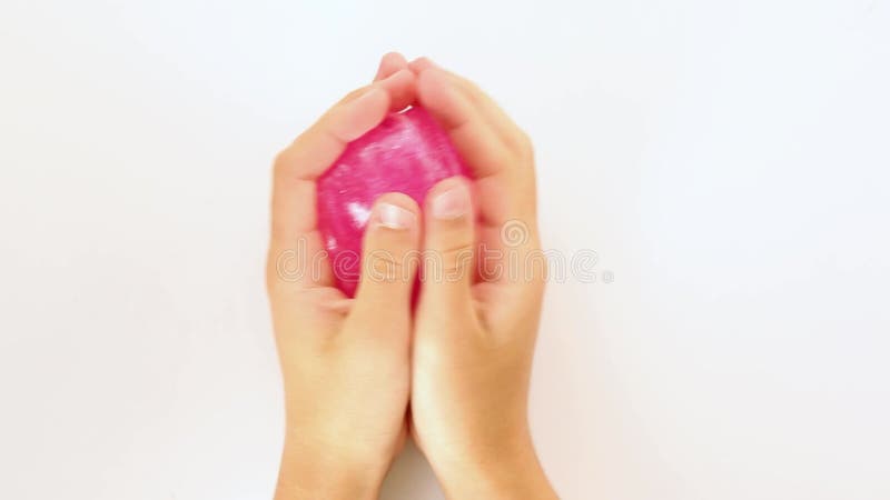 Asmr. a Game of Stretching and Squeezing Hands, Soft, Sticky Colored ...