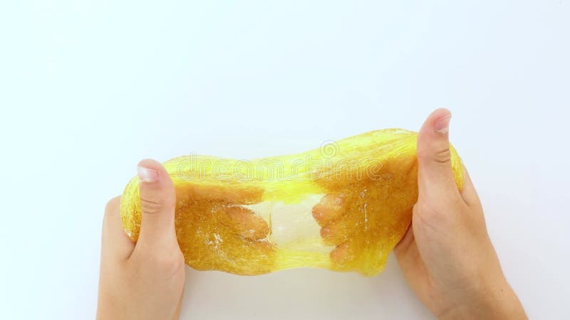 Asmr. a Game of Stretching and Squeezing Hands, Soft, Sticky Colored ...