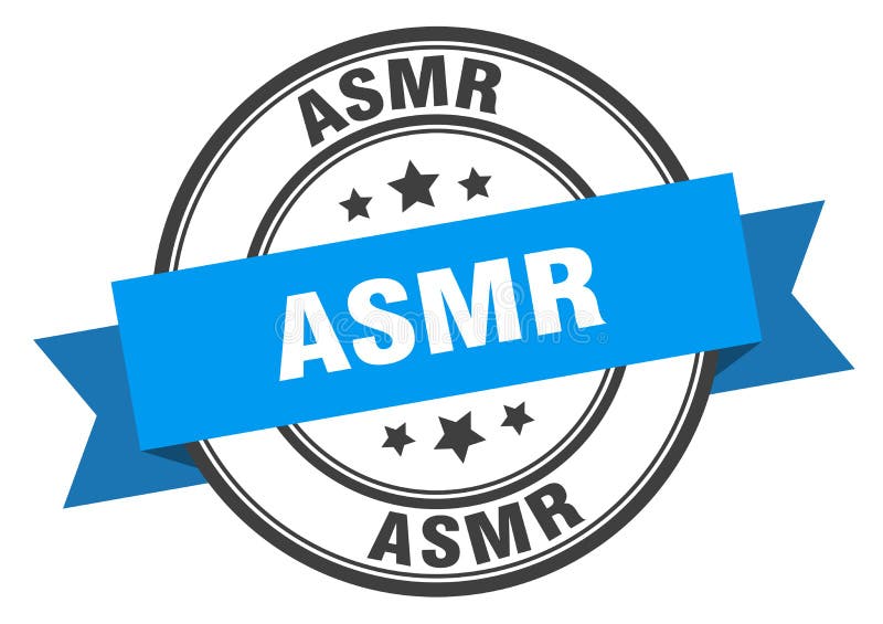 Asmr Label. Asmr Round Band Sign Stock Vector - Illustration of sticker ...