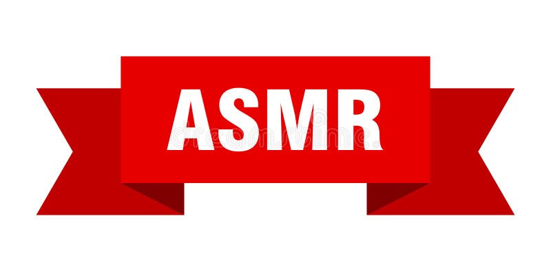 Asmr Ribbon. Asmr Paper Band Banner Sign Stock Vector - Illustration of ...