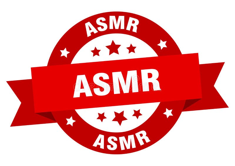 Asmr Round Ribbon Isolated Label. Asmr Sign Stock Vector - Illustration ...