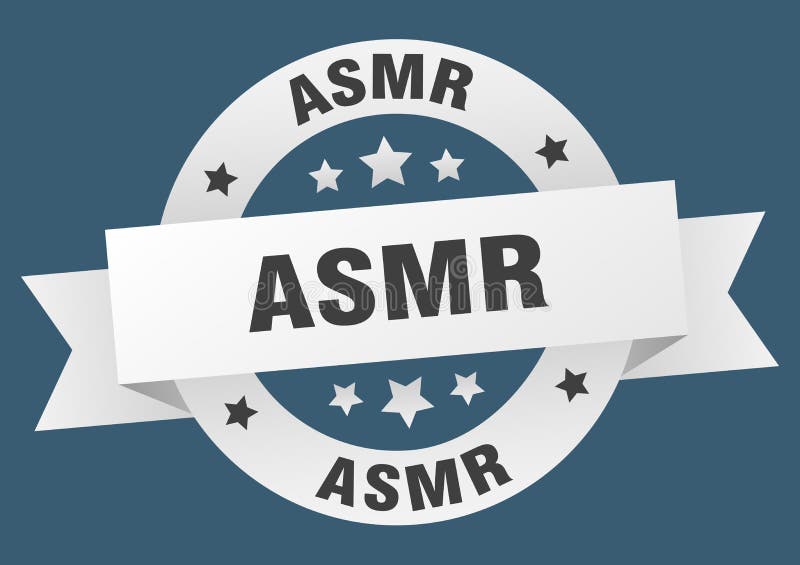 Asmr Round Ribbon Isolated Label. Asmr Sign Stock Vector - Illustration ...