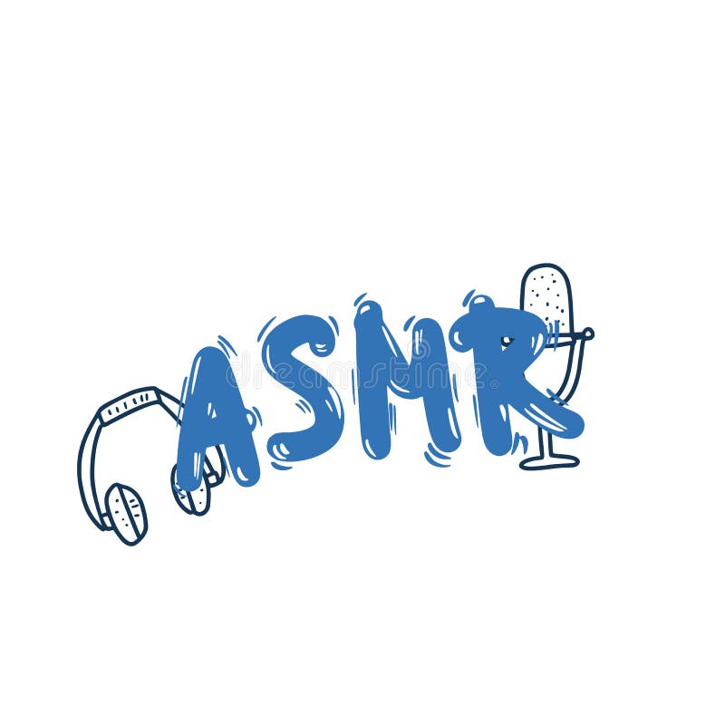 ASMR Text Acronym. Vector Hand Drawn Letters Stock Vector ...