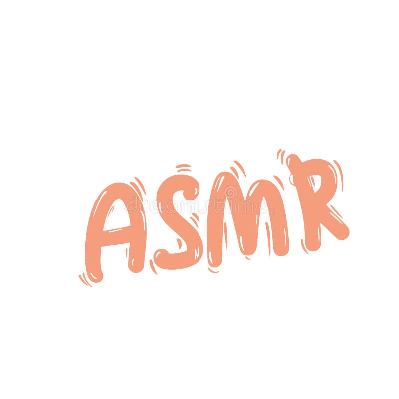 ASMR Text Acronym. Vector Hand Drawn Letters Stock Vector ...