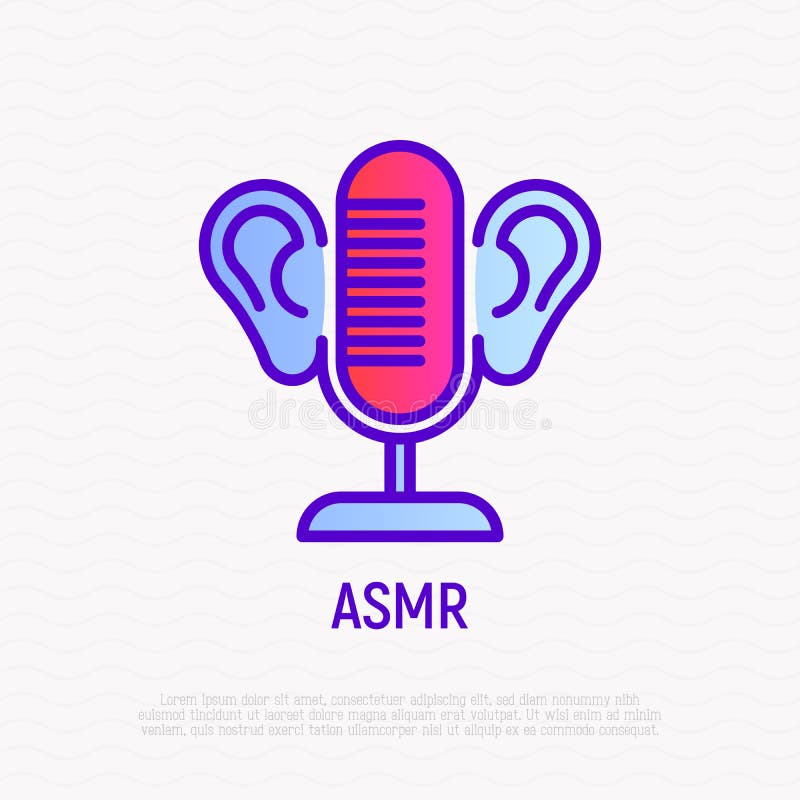 ASMR line icons set stock vector. Illustration of logo - 227896974