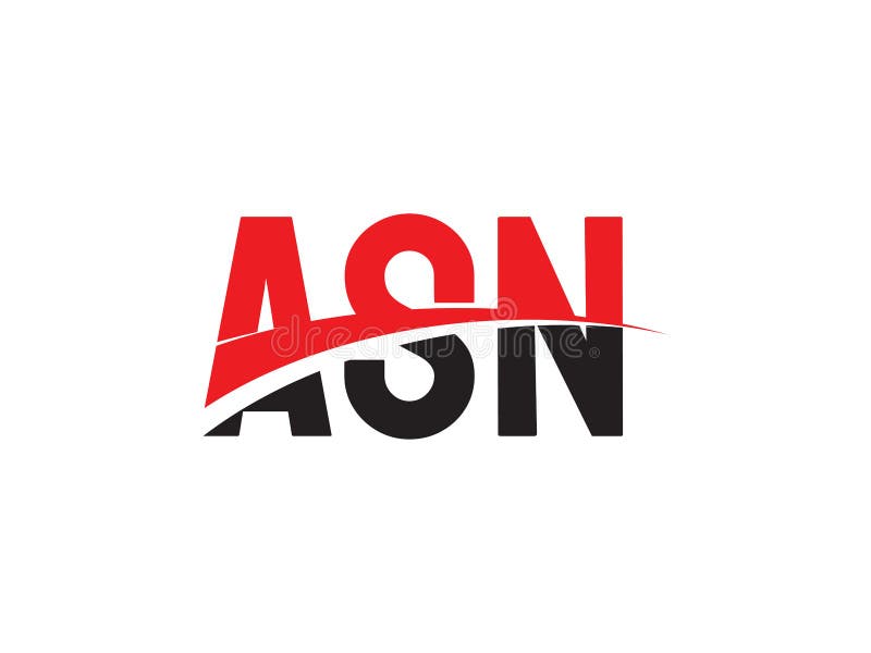 ASN Letter Initial Logo Design Vector Illustration Stock Vector ...