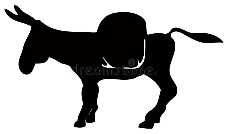 Asno Carregado Com O Plano Do Vetor Ilustração do Vetor - Ilustração de ...