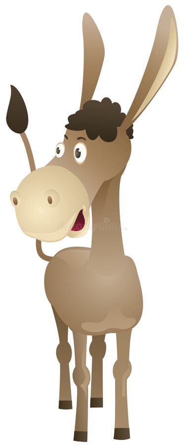 Asno Dos Desenhos Animados Do Divertimento Ilustração do Vetor ...