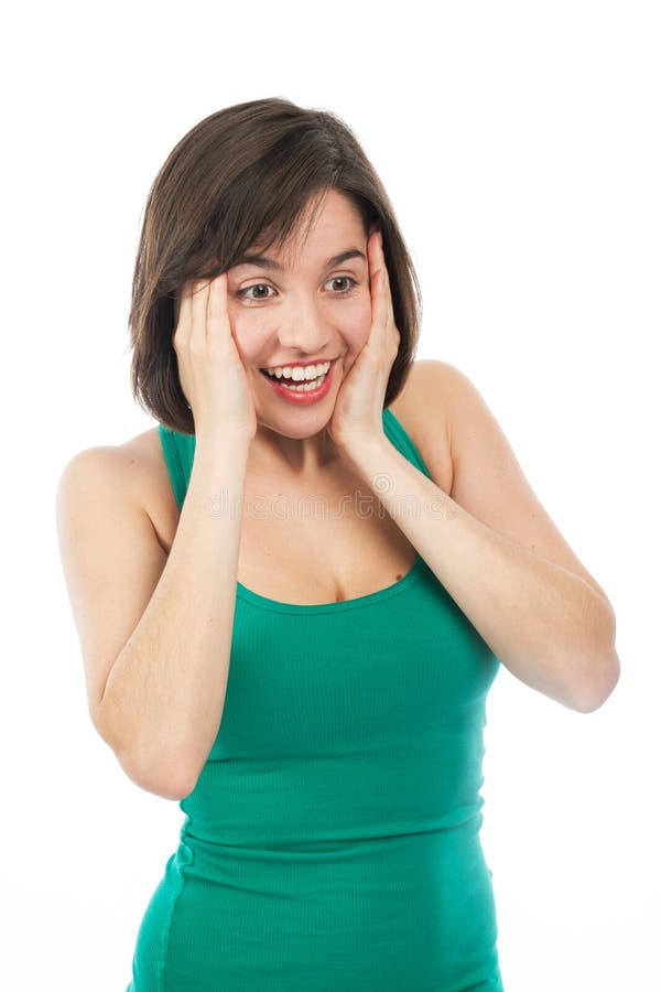 Sorprendido y tan bastante foto de archivo. Imagen de asombroso - 32488552