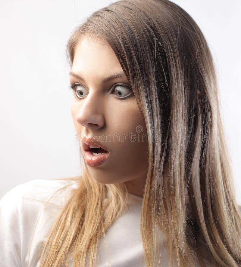 Asombro foto de archivo. Imagen de miedo, mujer, sorpresa - 18747236
