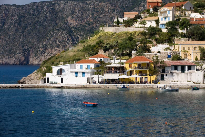 Asos harbour stock photo. Image of port, asos, greece - 9521700