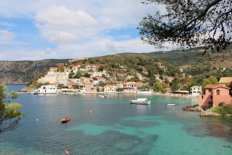 Asos Kefalonia Greece stock image. Image of tourism, scene - 55676255