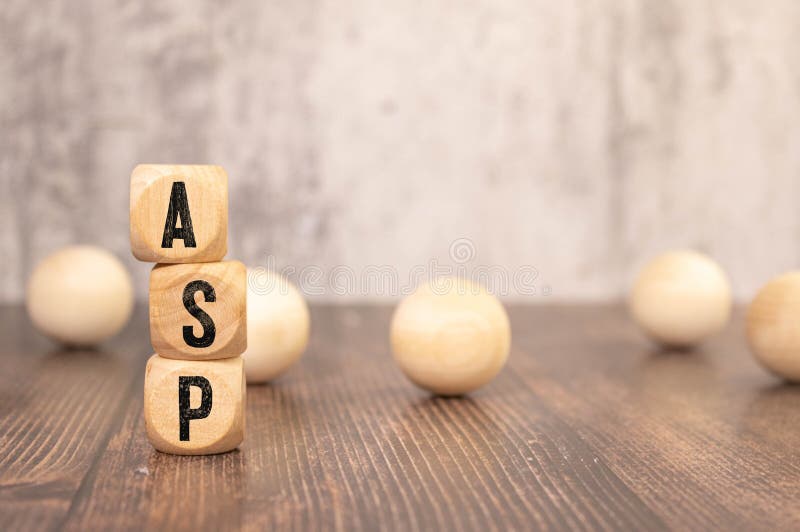 ASP - Business and Techonology Concept. Text on Wood Cubes Stock Image ...