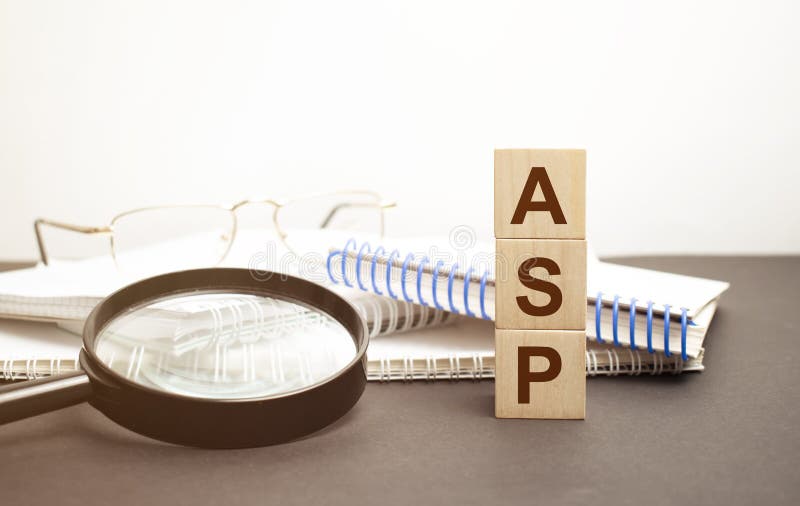 ASP Sign on the Wooden Cubes on the Blackground Stock Image - Image of ...