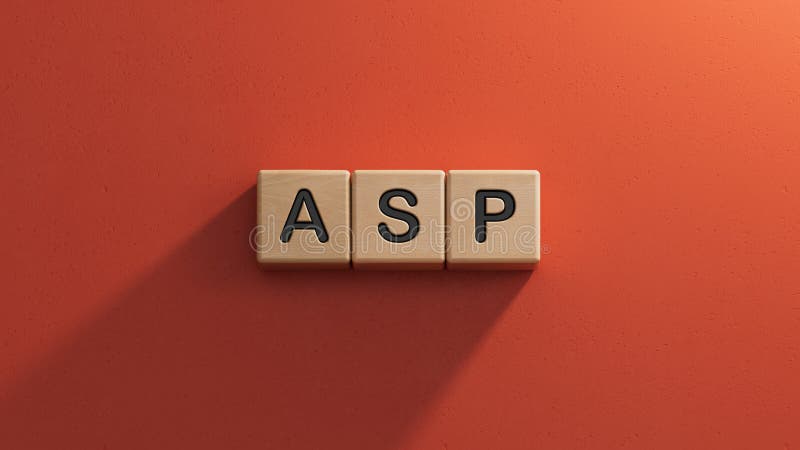 ASP Sign on the Wooden Cubes.Business Concept Stock Illustration ...