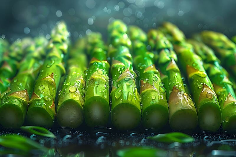 Asparagus Cooking in Pan with Water Drops Bottle, Grass, Liquid, Plant ...