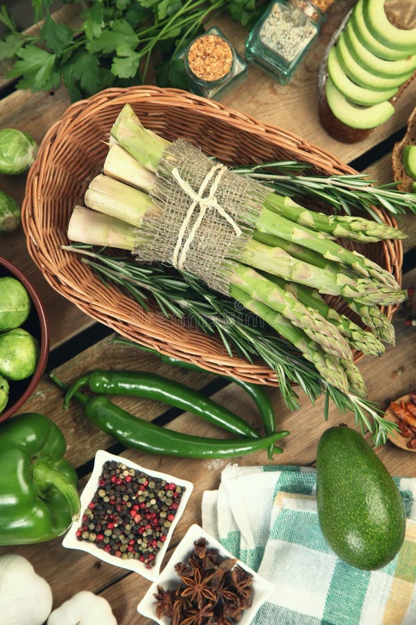 Asparagus stock image. Image of pepper, linen, green - 36913443