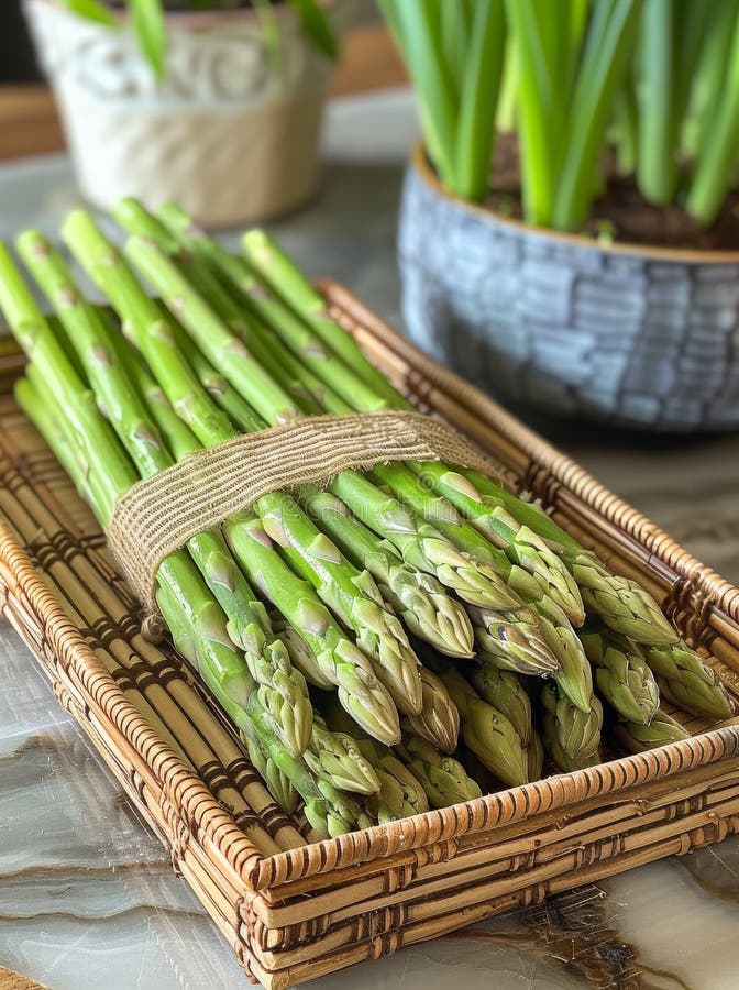 Asparagus is Healthy Vegetable. a Photo of a Bunch of Asparagus on a ...