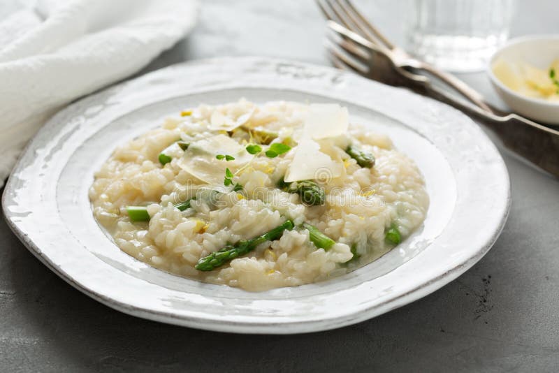 Asparagus Lemon Risotto with Parmesan Stock Image - Image of italy ...
