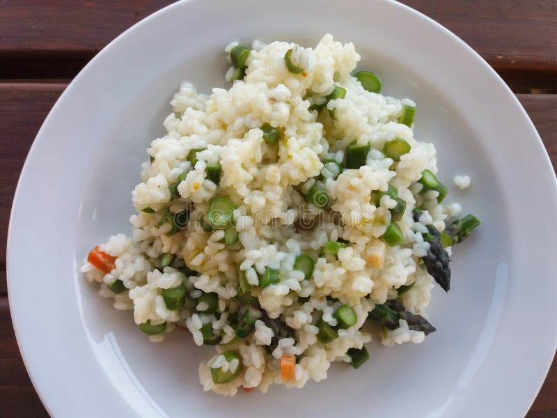 Asparagus Risotto in a Dish Stock Photo - Image of italia, italy: 93125970