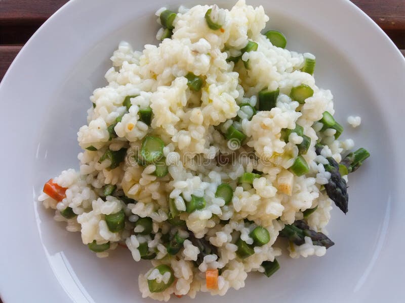 Asparagus Risotto in a Dish Stock Photo - Image of italian, italy: 93126010