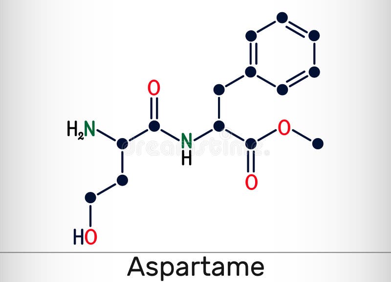 Aspartame, Aspartic Acid, Phenylalanine, Methanol Molecule. Sugar ...