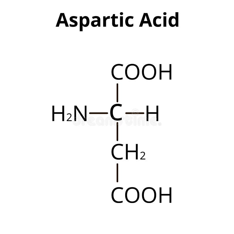 Aspartic Acid Molecule Structure Stock Illustration Illustration Of
