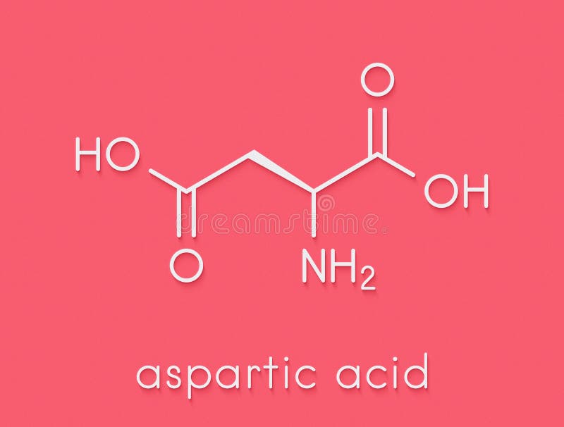 Aspartic Acid L-aspartic Acid, Asp, D Amino Acid Molecule Stock ...