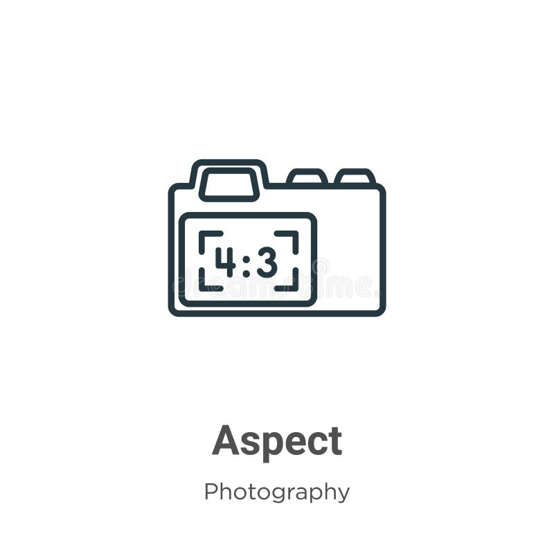 Aspect Outline Vector Icon. Thin Line Black Aspect Icon, Flat Vector ...