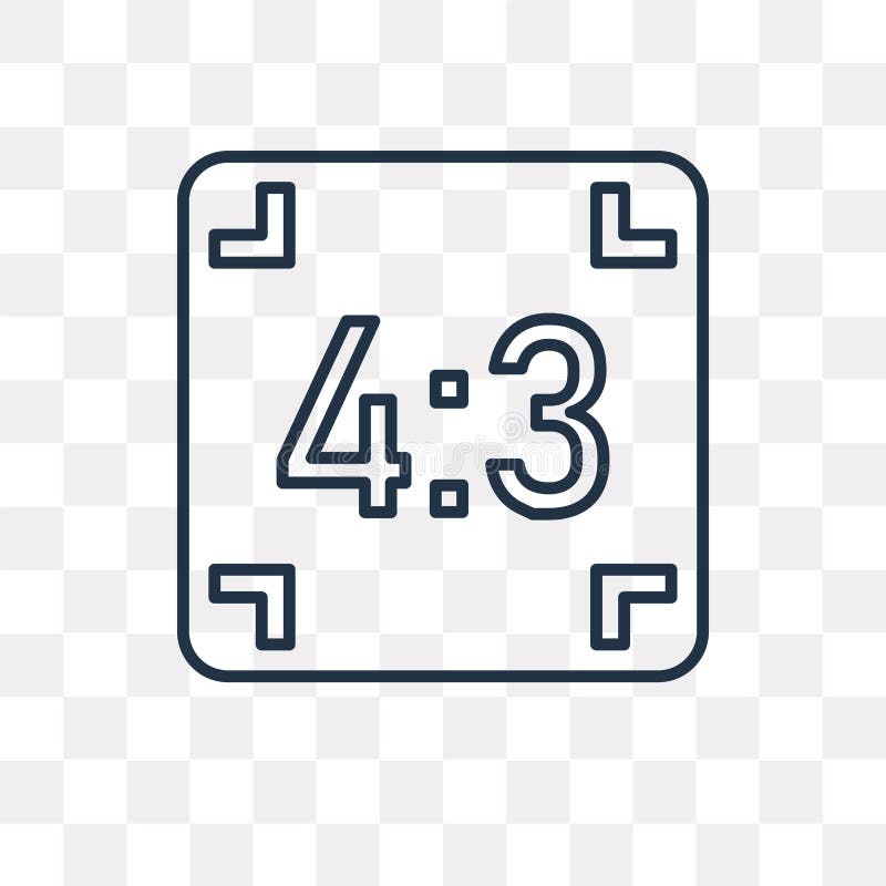 Aspect Vector Icon Isolated on Transparent Background, Linear As Stock ...
