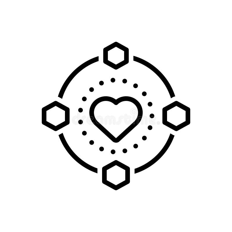 Black Line Icon for Aspects, Feature and Facet Stock Vector ...