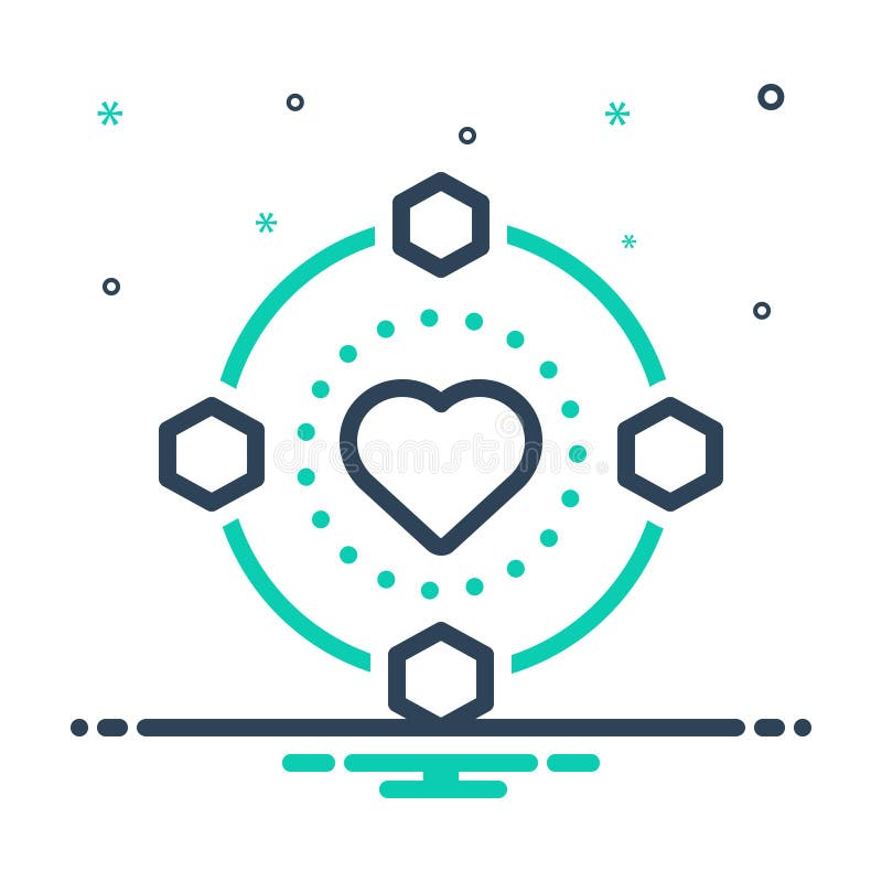 Mix Icon for Aspects, Feature and Facet Stock Illustration ...