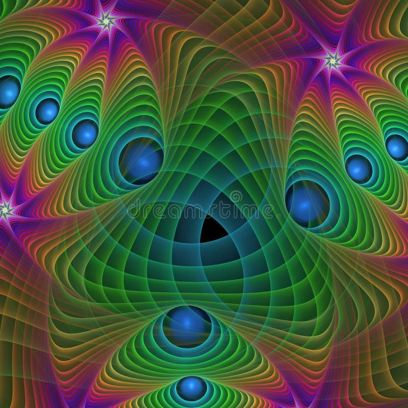 Aspects of Quantum Field stock illustration. Illustration of frequency ...