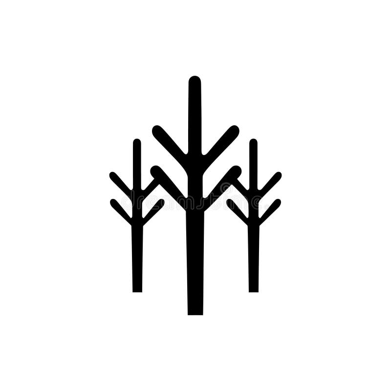 Aspen forest tree icon stock vector. Illustration of tree - 306213678