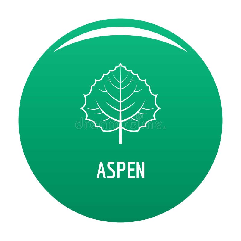 Aspen Leaf Icon Vector Green Stock Vector - Illustration of leaf ...