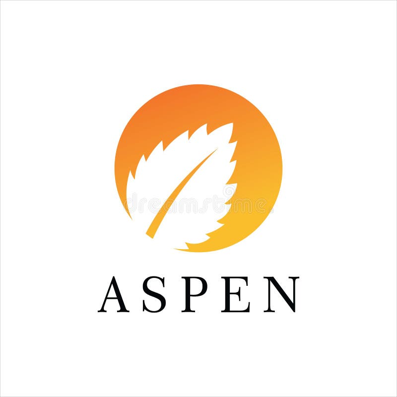 Aspen Leaf Logo Vector Graphic Design Modern Abstract, Minimalist ...