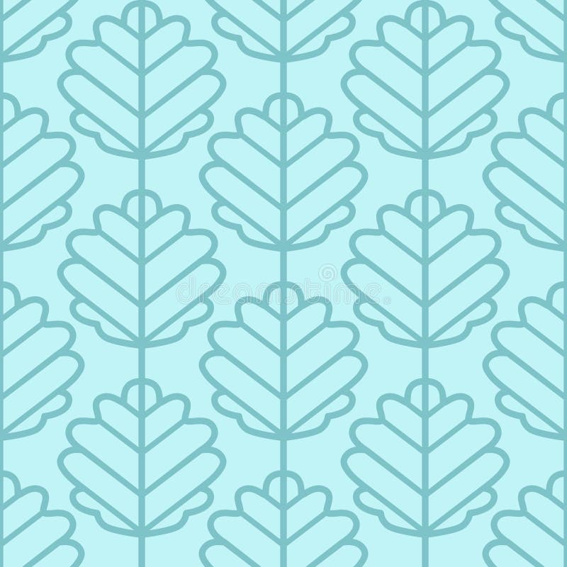 Aspen Leaves Seamless Vector Pattern. Vintage Style and Colors (light ...