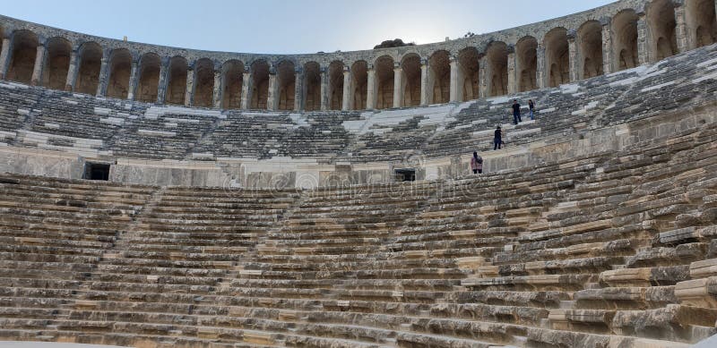 Aspendos Amphitheatre View from Bottom Editorial Photography - Image of ...