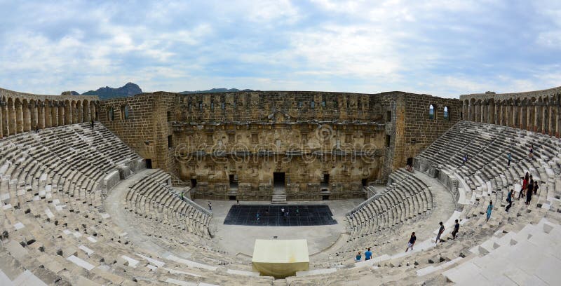 Aspendos Ancient City - Antalya Stock Photo - Image of temple, palace ...